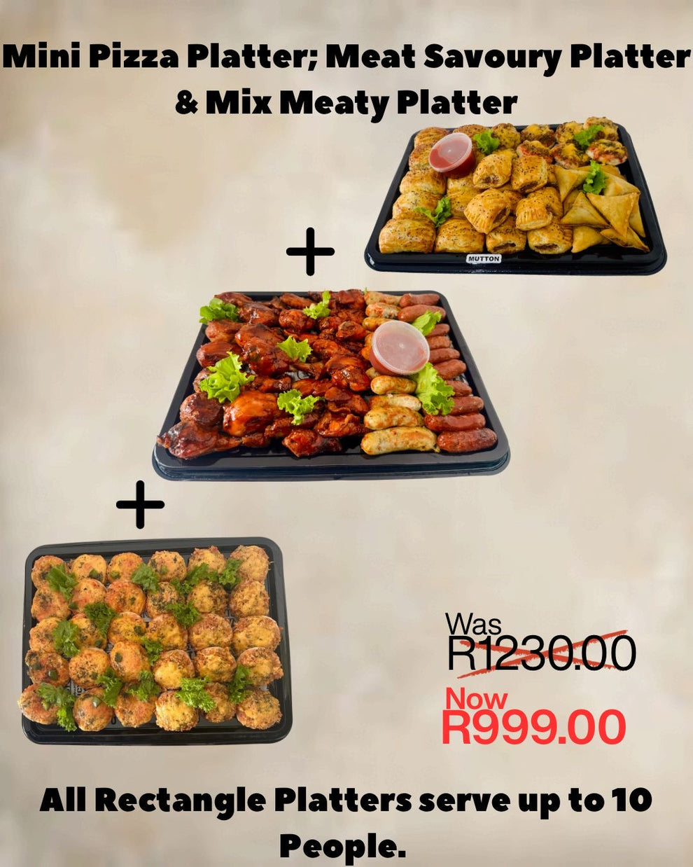 Mini Pizza, Meat Savoury & Mix Meaty Platter Combo 2 – Fingerlicous