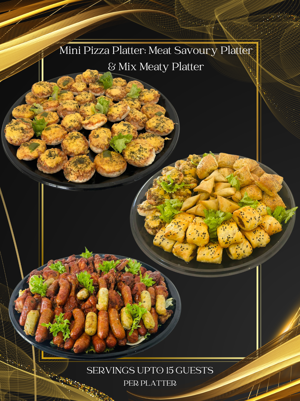 Mini Pizza, Meat Savoury & Mix Meaty Platter Combo 3 - ROUND – Fingerlicous